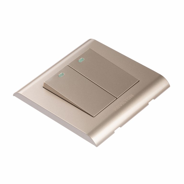 Kevilton - Switch - 2 Gang 1 Way Gold Modular in Sri Lanka | Homemart ...