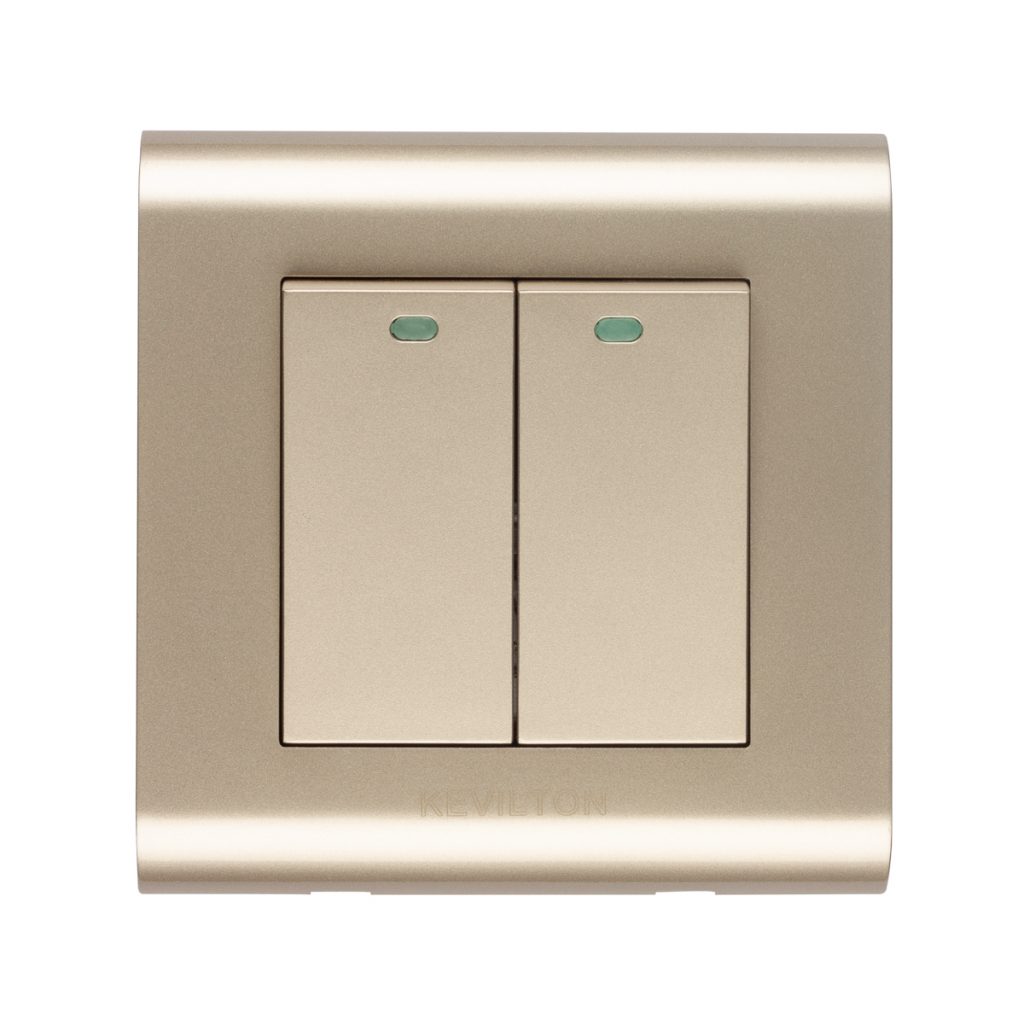 Kevilton - Switch - 2 Gang 1 Way Gold Modular in Sri Lanka | Homemart ...